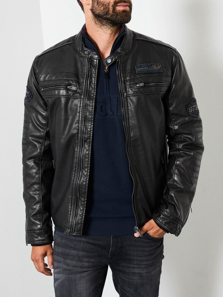 Petrol Industries Jacket PU Black bestel je online bij www.detojeans.nl/